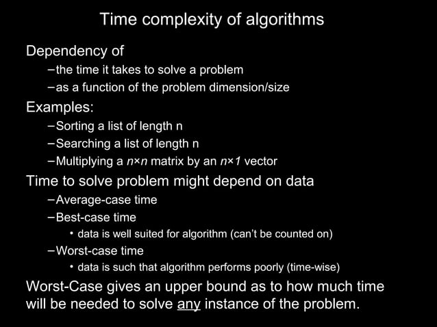Time complexity | PPT | Programming Languages | Computing