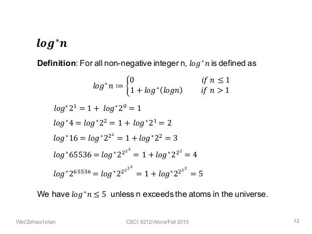 Time complexity of union find
