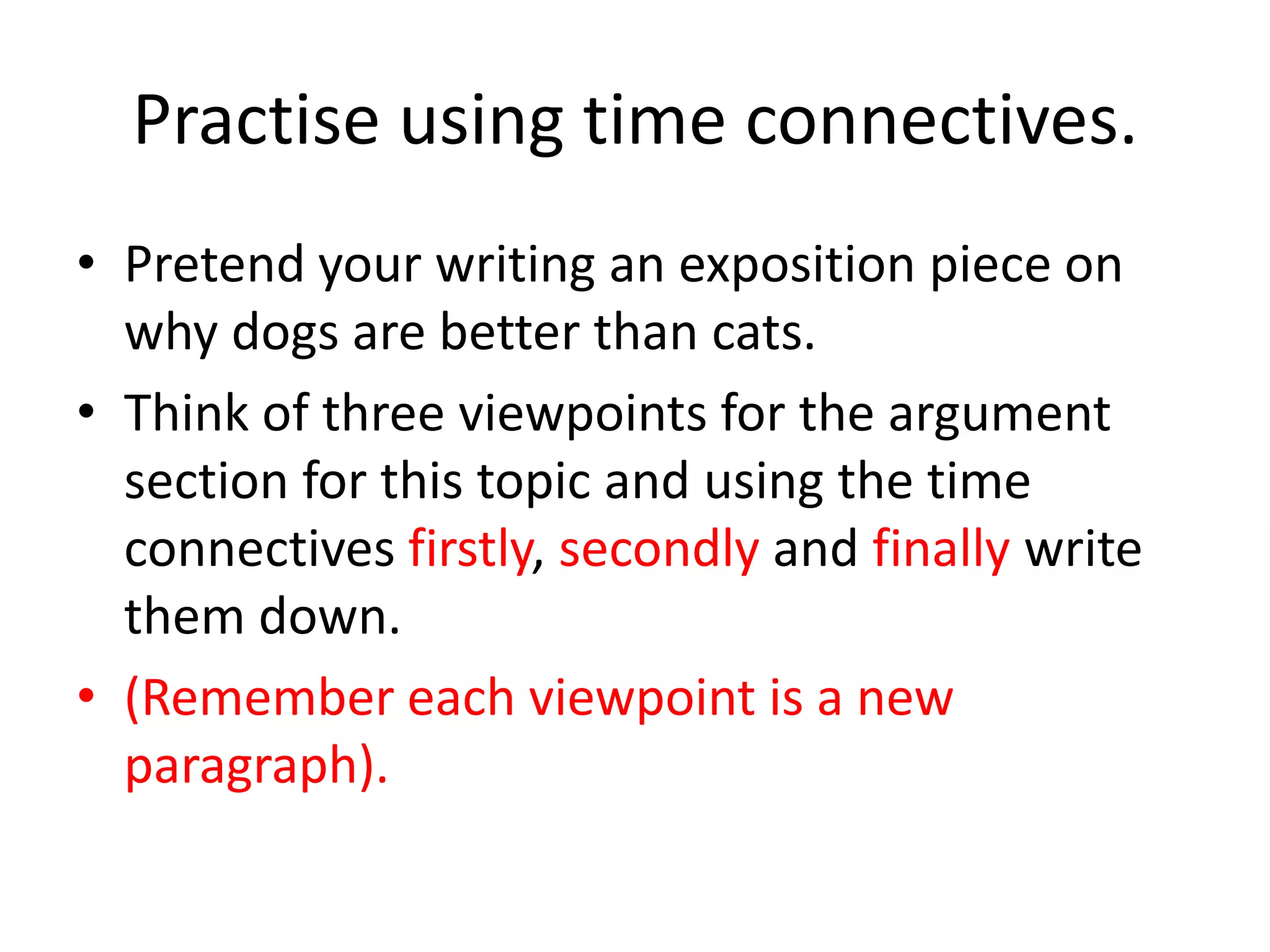 Time connectives | PPTX