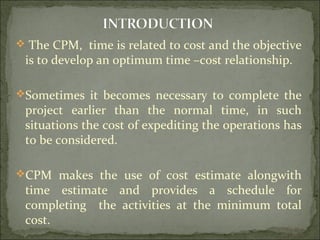 Time cost optimisation | PPT