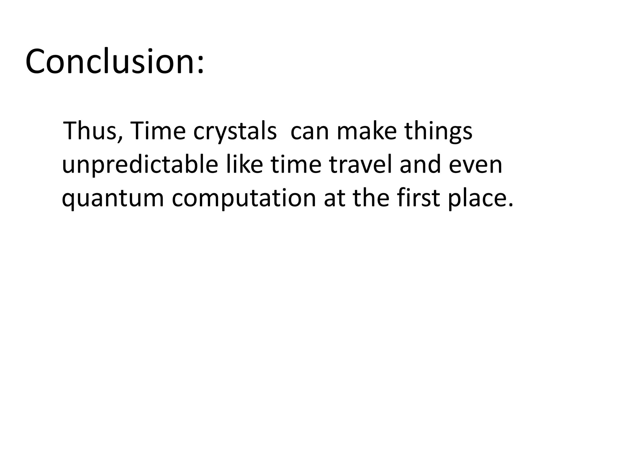 Time crystals | PPTX