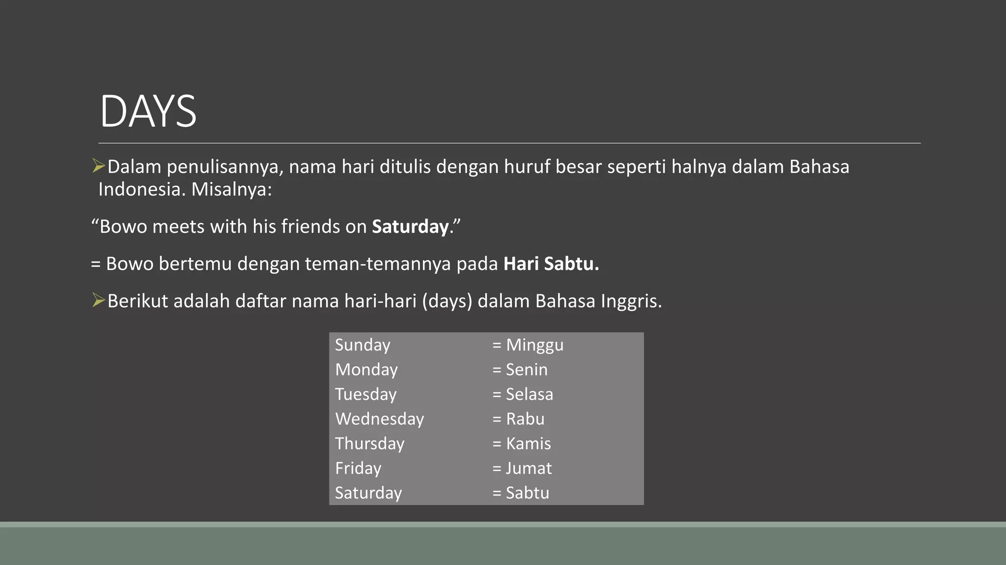Time, days, months, dates, and years (ppt) | PPTX