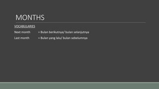 Time, days, months, dates, and years (ppt) | PPTX