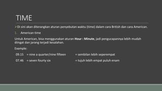 Time, days, months, dates, and years (ppt) | PPTX