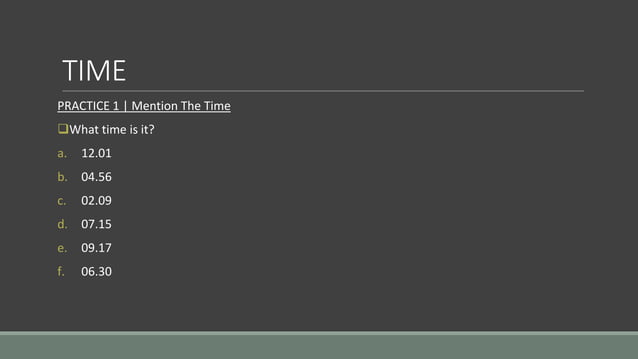 Time, days, months, dates, and years (ppt) | PPTX