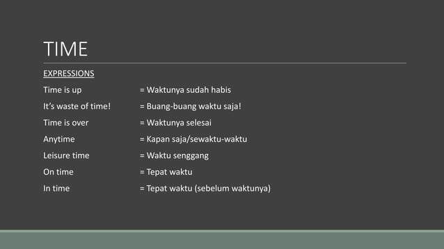 Time, days, months, dates, and years (ppt) | PPTX