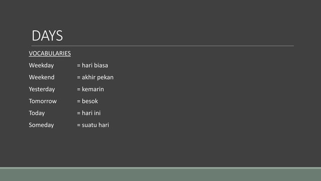 Time, days, months, dates, and years (ppt) | PPTX