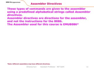 Time delay programs and assembler directives 8086 | PPTX