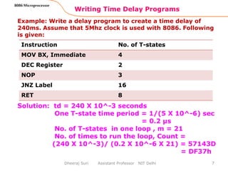 Time delay programs and assembler directives 8086 | PPTX