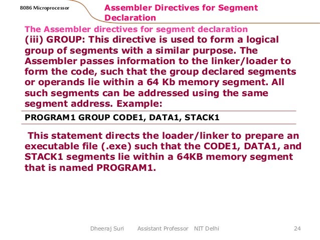 Time Delay Programs And Assembler Directives 8086