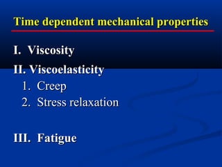 Time dependdent properties | PPT