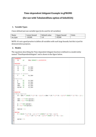 Time dependentishigami in gproms | PDF