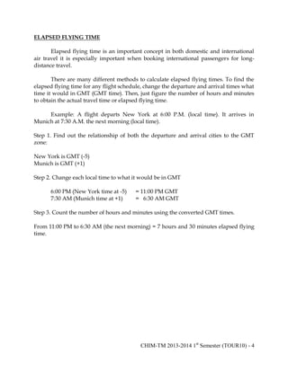 Tour10: Time Difference, Elapse Flying Time | PDF