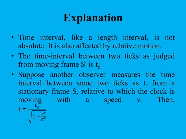 Time dilation | PPTX