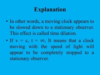 Time dilation | PPTX