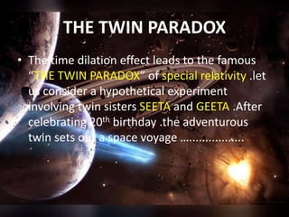 Time dilation & length contraction | PPTX