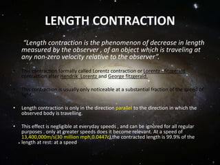 Time dilation & length contraction | PPTX