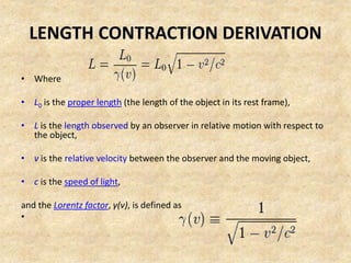 Time dilation & length contraction | PPTX