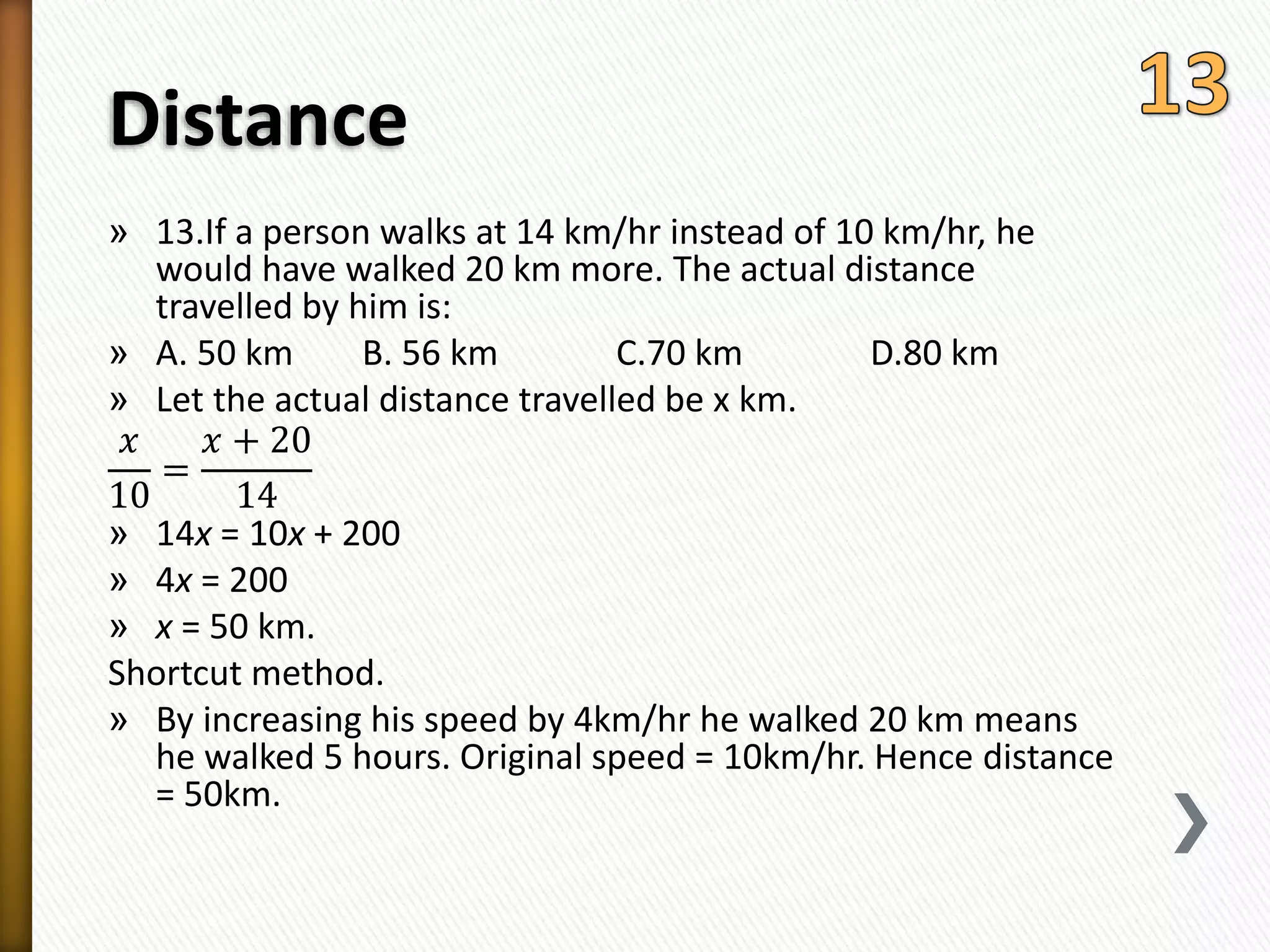 Time & distance | PPT
