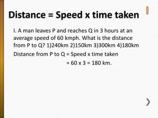 Time & distance | PPSX