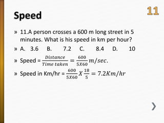 Time & distance | PPSX