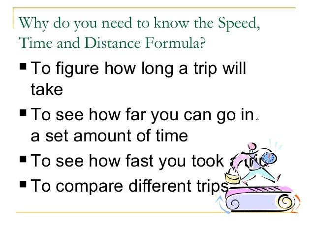 Time, distance formula