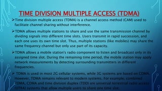 Time division multiple access | PPTX | Computer Networking | Computing