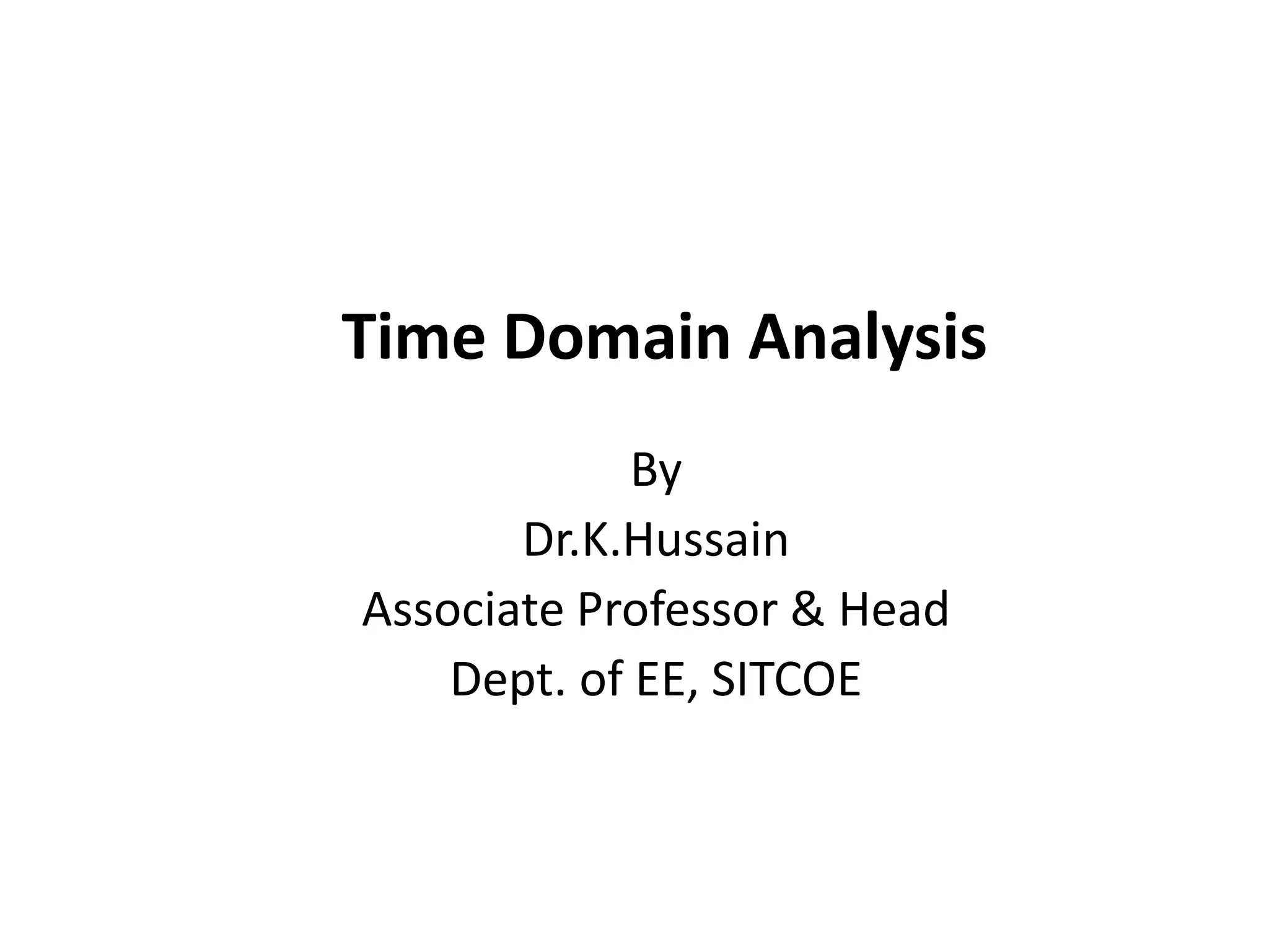 Time domain analysis | PDF