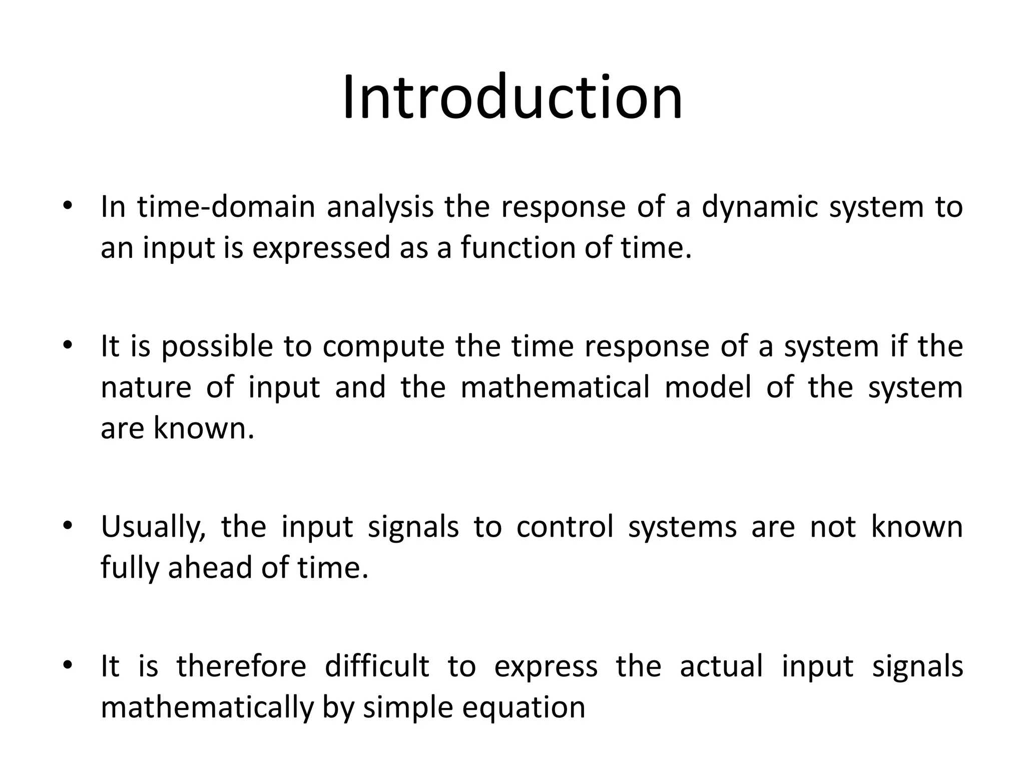 Time domain analysis | PDF