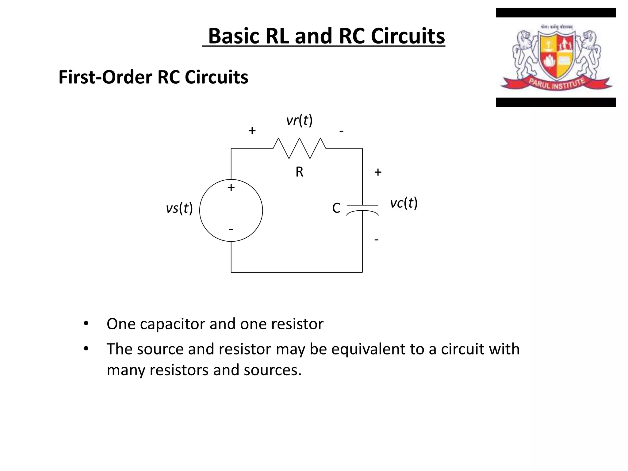 Time domain response in rc & rl circuits | PPTX