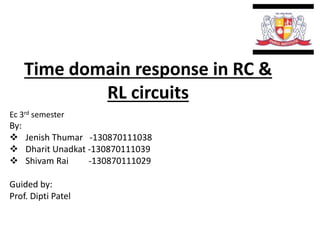 Time domain response in rc & rl circuits | PPTX