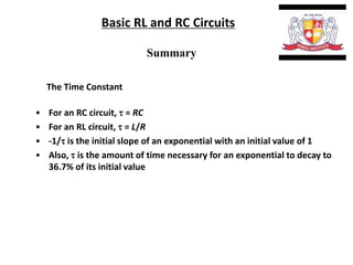 Time domain response in rc & rl circuits | PPTX