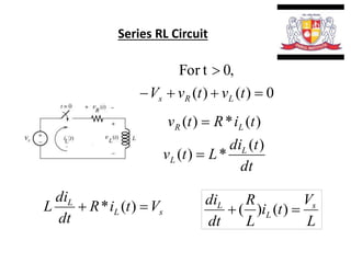 Time domain response in rc & rl circuits | PPTX