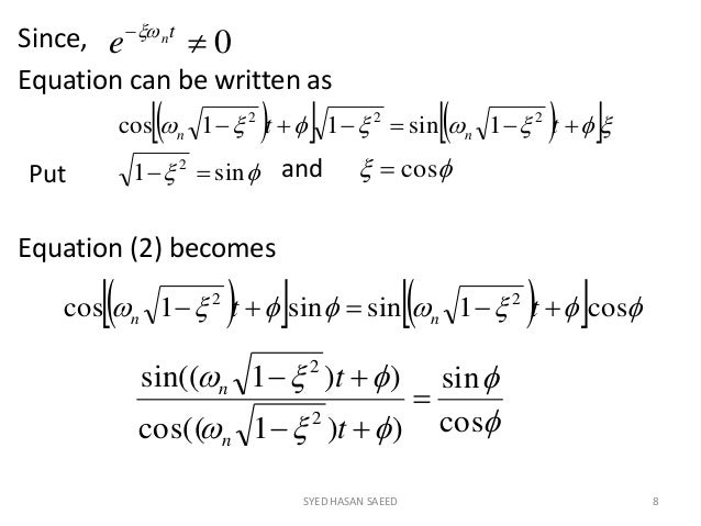 Time domain specifications of second order system