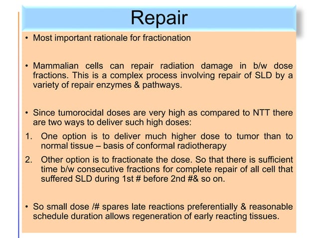 Time, dose and fractionation | PPTX