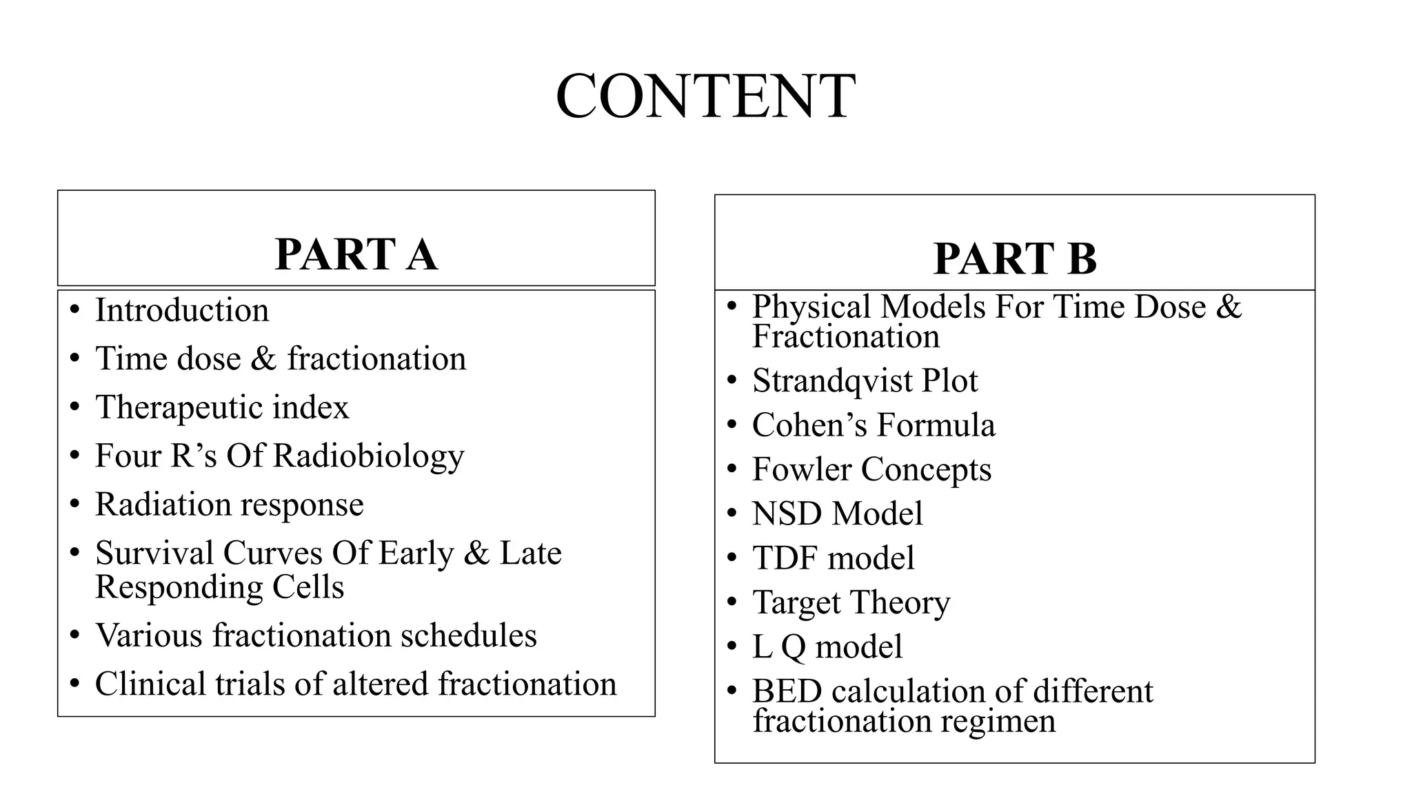 TIME DOSE & FRACTIONATION | PPTX