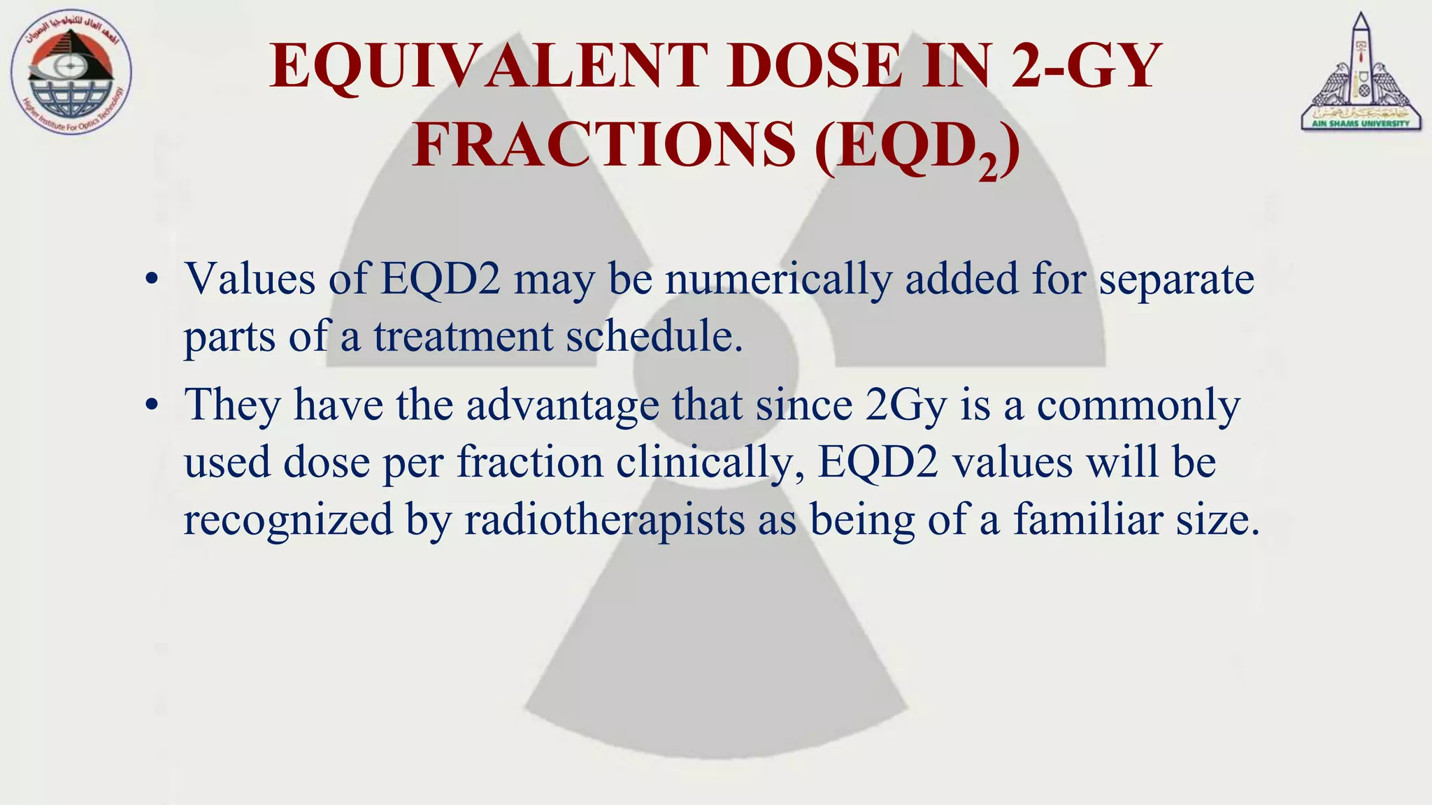 Time dose & fractionation relationship | PDF