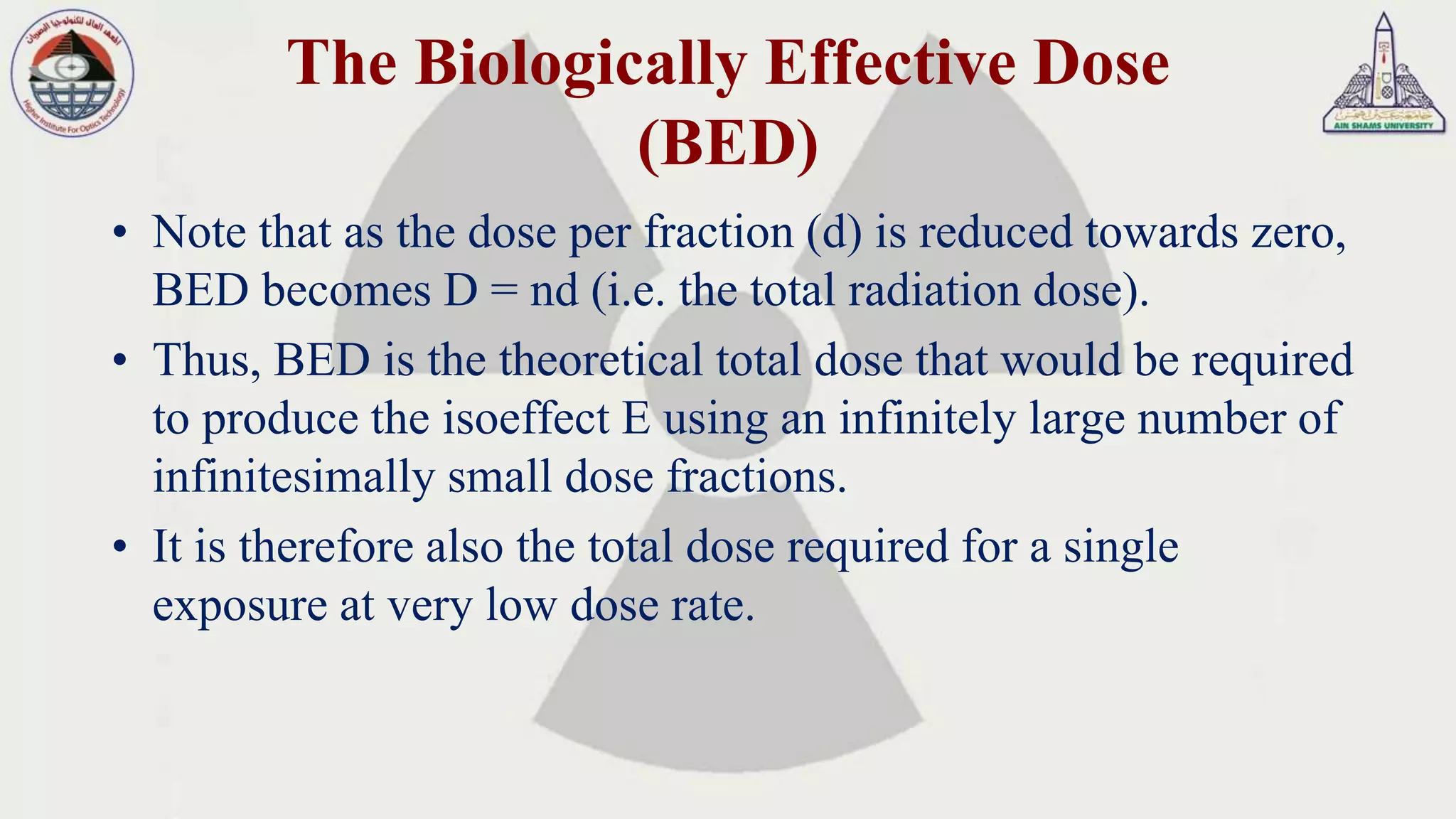 Time dose & fractionation relationship | PDF