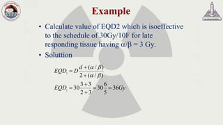 Time dose & fractionation relationship | PDF