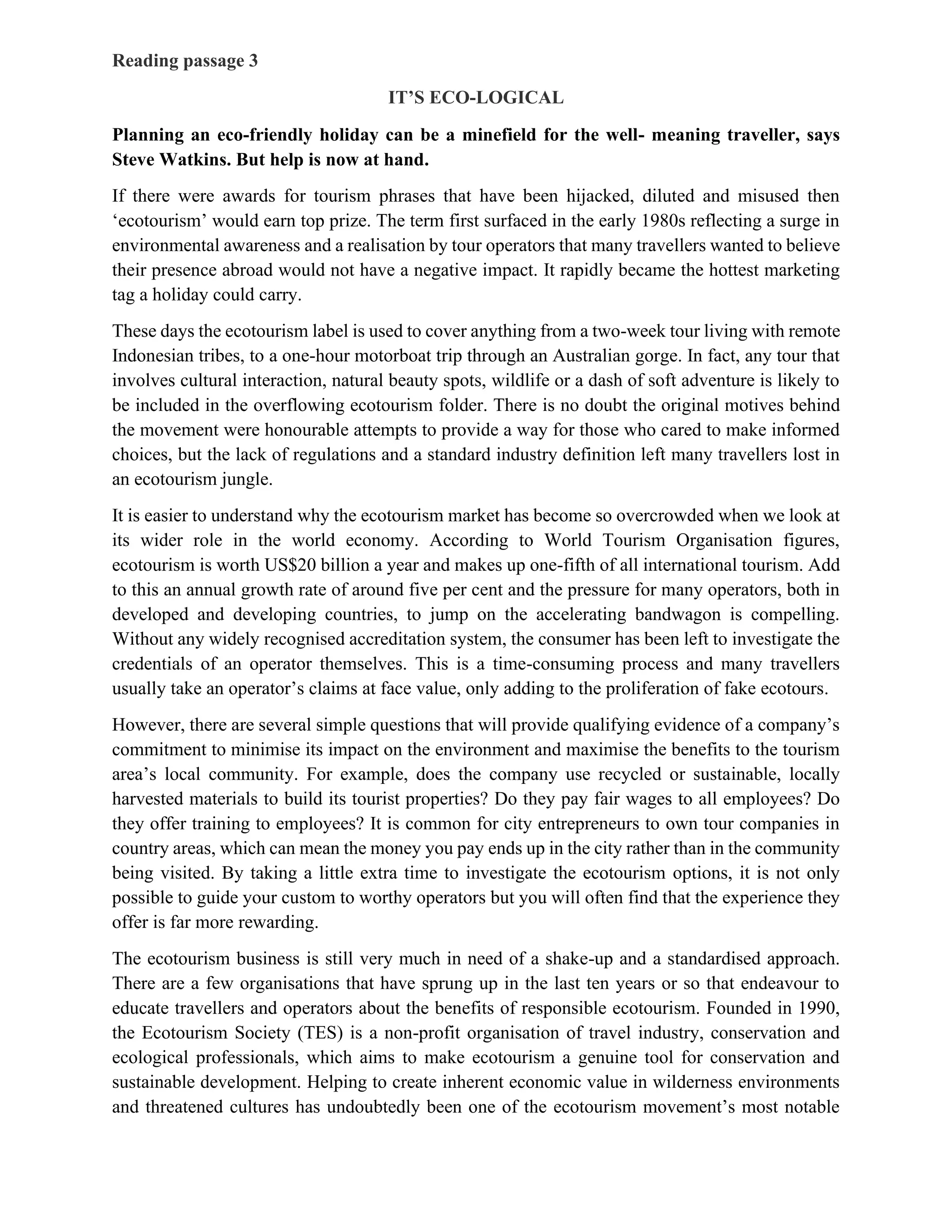 TIMED PRACTICE TEST Reading (1). ENGLISHpdf | PDF