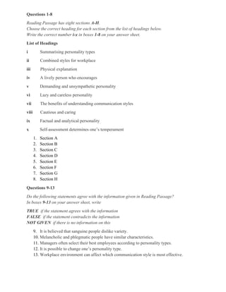 TIMED PRACTICE TEST Reading (1). ENGLISHpdf | PDF