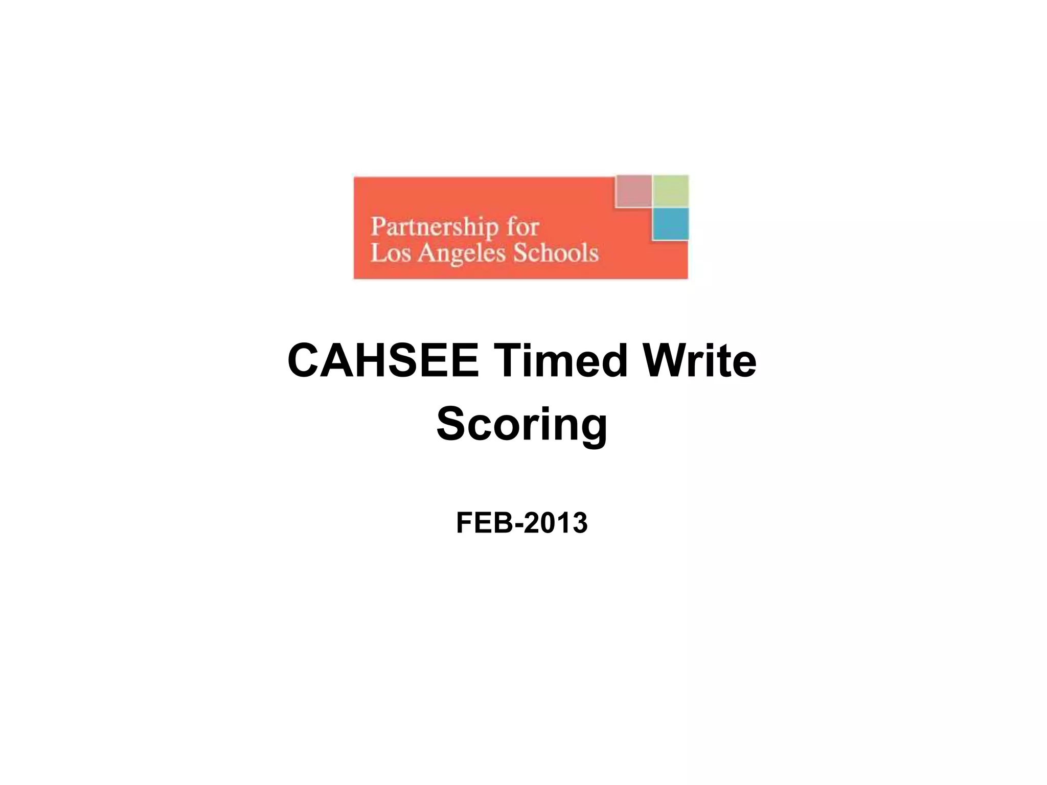 Timed writing calibration #2 | PPTX