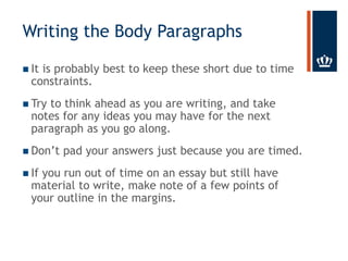 Timed Writing PowerPoint - ODU WCS | PPTX