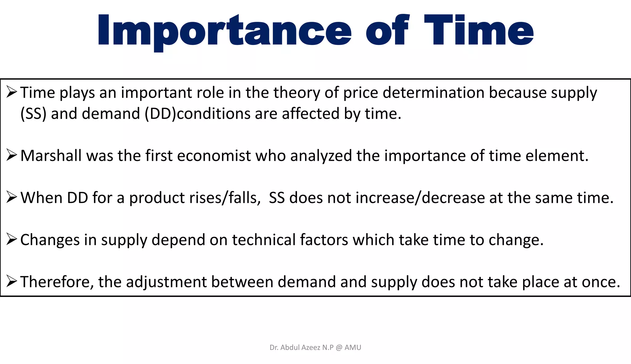 Role of Time Element in Price Determination | PDF