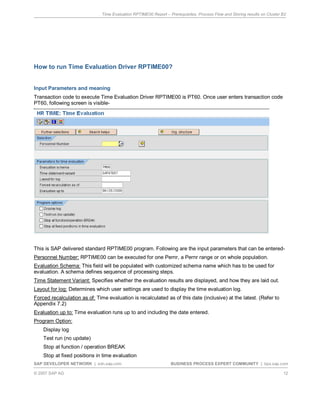 Time evaluation rptime00 report | PDF