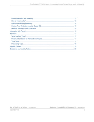 Time evaluation rptime00 report | PDF