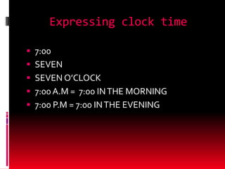 Time expressions by Sharon Martínez | PPT