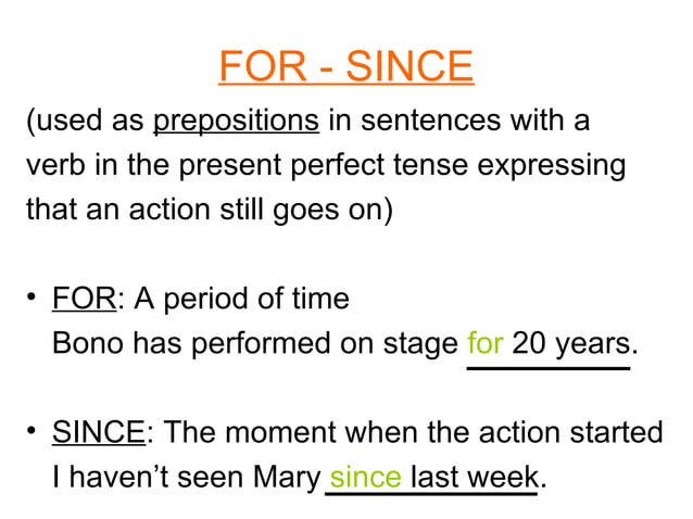 Time Expressions Used With The Present Perfect Tense | PPT | Secondary ...