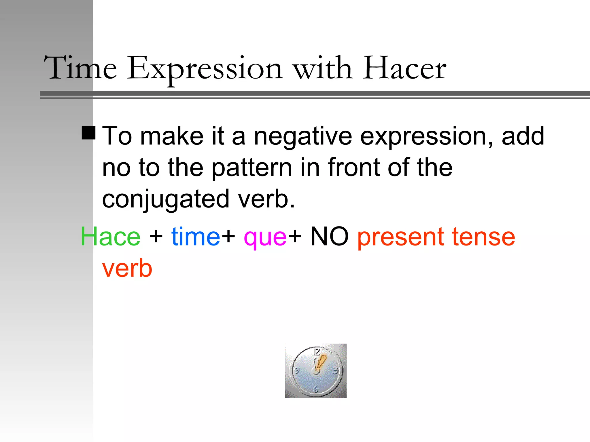 Time expressions with hacer | PPT