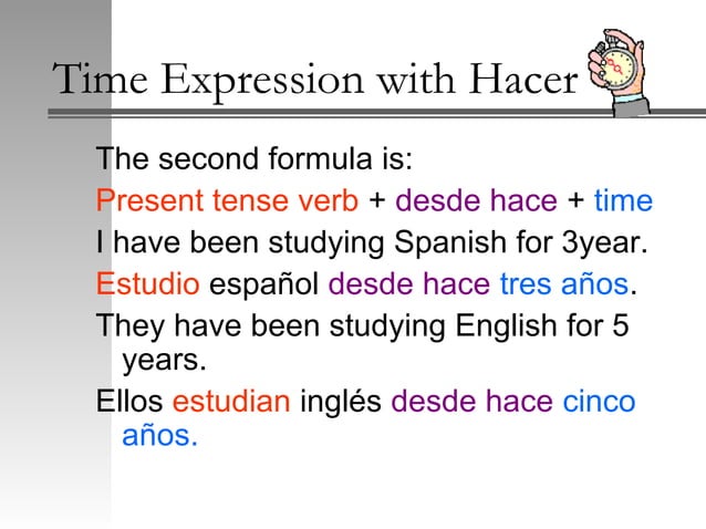 Time expressions with hacer | PPT